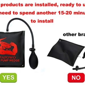 Improved 2 Piece Durable Air Wedge Bag Pump Professional Leveling Kit & Alignment Tool Inflatable Shim Bag for a Variety of Jobs. 300 LB Rating