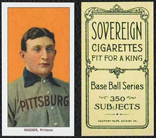 HONUS WAGNER 1909 T206 Cigarette SOVEREIGN Back REPRINT - Baseball Card