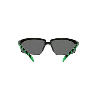 3M Safety Glasses, Solus 2000 Series, Anti-Scratch, IR Shade 3.0 Gray Lens, Black/Green Temples