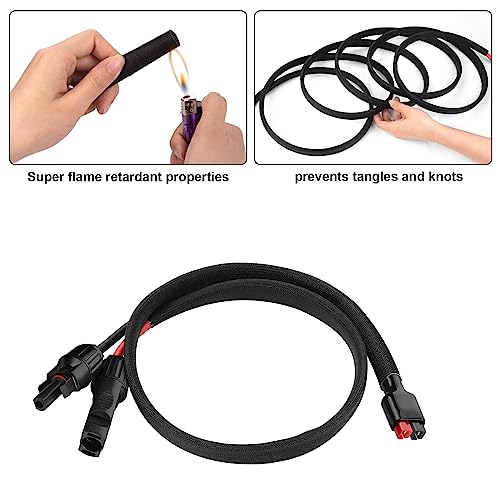 iGreely Connector Solar Panel Cable Kits for Solar Panel RV Marine Boat Portable Solar Generator Power Station 10AWG 60cm/2ft