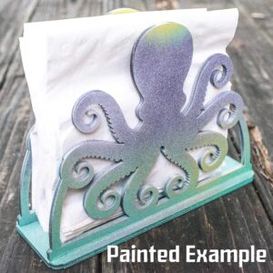 Napkin Holder - Octopus - Raw Wood Craft