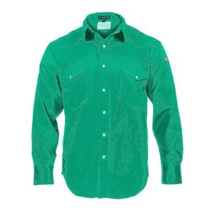 flame resistant fr welding shirt - 100% c - 9 oz (large, welders green)