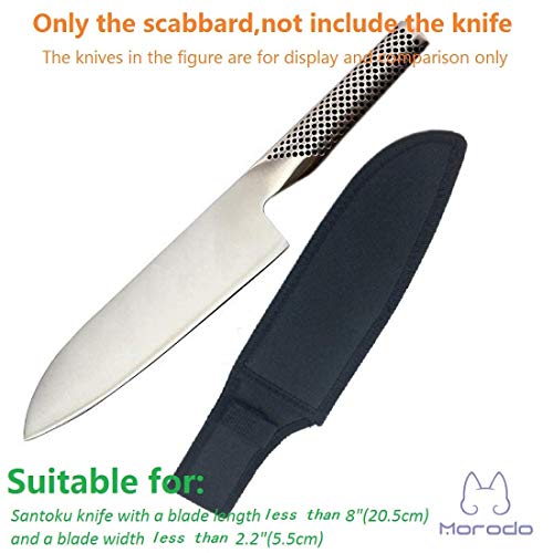 8" Santoku Knife Scabbard Sheath Sande knife Sheath (Black Nylon)