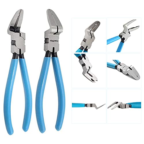 IOppWin Panel Clip Pliers, Auto Trim Removal Fastener Plier Car Door Panel Clip Tools Plastic Rivets Pry Puller Adjustable Multipurpose Diagonal Cutting Pliers 1 Pcs