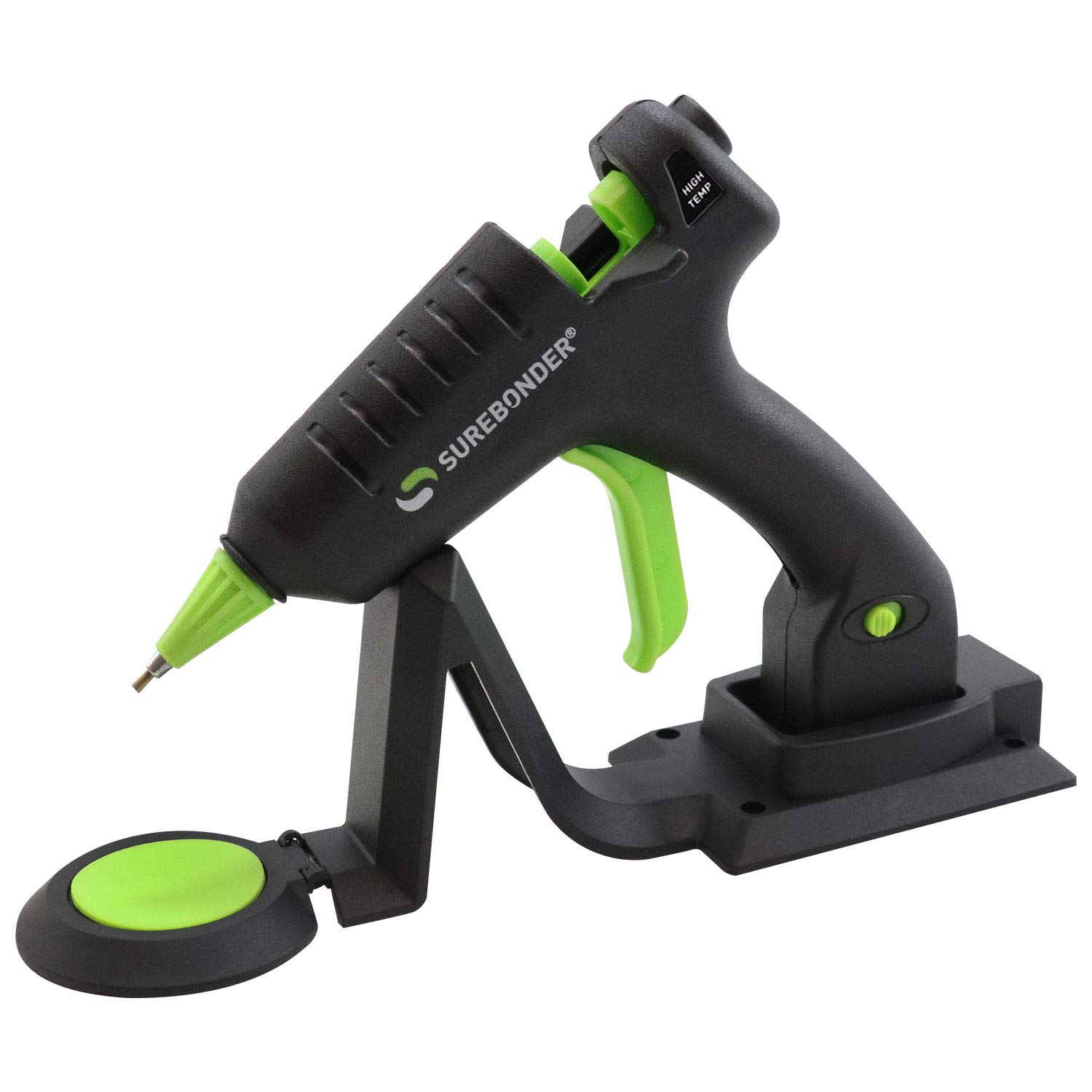 Surebonder Cordless/Corded High Temperature Mini Hot Glue Gun With Detail Tip, 20 Watt, Recharge With Portable Heat Stand (CL-195F)