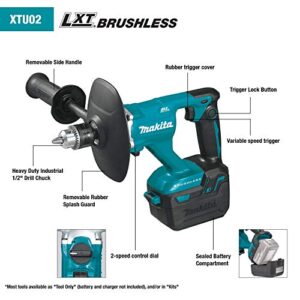 Makita XTU02Z 18V LXT Lithium-Ion Brushless Cordless 1/2" Mixer, Tool Only