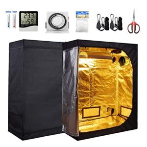 cdmall 60''x32''x80'' grow tent kit indoor plant grow tent room + 24 hour timer + 60mm bonsai straight scissors + digital hygrometer thermometer + trellis nets +1 pair of rope hangers