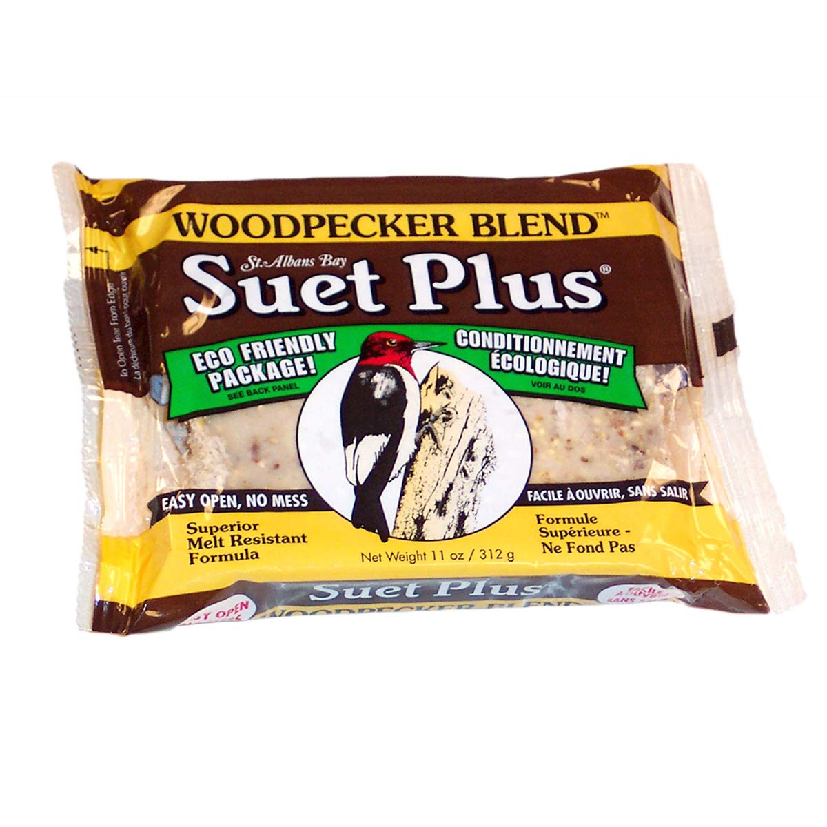 ST. ALBANS BAY SUET PLUS Variety Pack of 4 Flavors of Suet Cakes for Wild Birds 11 Ounces Each