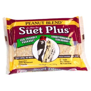 ST. ALBANS BAY SUET PLUS Variety Pack of 4 Flavors of Suet Cakes for Wild Birds 11 Ounces Each