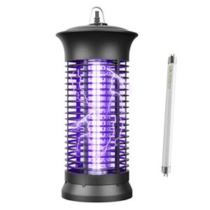 huntingood bug zapper,powerful insect killer,mosquito zapper,portable standing or hanging for indoor,365nm uv lamp,chemical free,child safe-spare bulb included 2023 upgraded