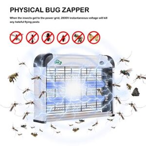 SPICA Electric Bug Zapper Insect Mosquito Pest Killer Fly Trap 20W Electronic Indoor Use 2 Replacement UVA Light Bulbs Included