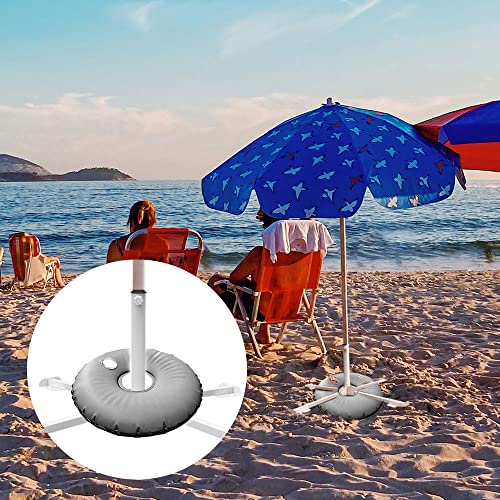 MILIMOLI Beach Umbrella Stand Foldable Adjustable Portable Sunshade Umbrella Base Holder Outdoor with Water Weight Bag (3-Piece Set Beach Umbrella Stand)