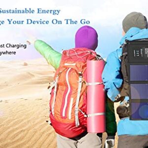 60W Foldable Solar Panel Charger, USB PC/QC3.0 5V-18V 3.3A DC Fast Solar Charging Board for Emergency Charging and Outdoor Camping. Use for Power Station Generator Laptop Tablet GPS iPad Camera etc