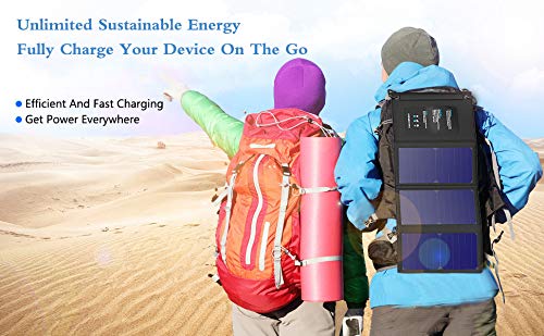 60W Foldable Solar Panel Charger, USB PC/QC3.0 5V-18V 3.3A DC Fast Solar Charging Board for Emergency Charging and Outdoor Camping. Use for Power Station Generator Laptop Tablet GPS iPad Camera etc