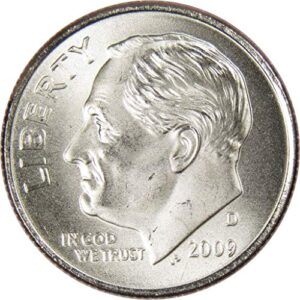 2009 d roosevelt dime bu uncirculated mint state 10c us coin collectible