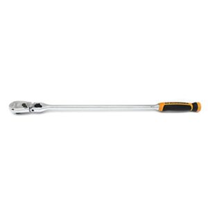 gearwrench 1/2" drive 90 tooth dual material locking flex head teardrop ratchet 24" - 81372t, multi, one size