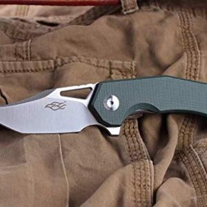 Firebird GANZO FH61-GB Pocket Folding Knife Razor Sharp D2 Steel Blade Ergonomic G10 Anti-Slip Handle with Clip Hunting Fishing Camping Gear Outdoor Folder EDC Pocket Knife (Green)