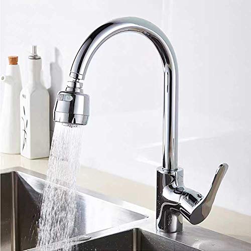 Huazhi 360 -Degree Swivel Kitchen Sink Faucet Aerator Water Saving Tap Aerator Faucet Nozzle for Kitchen, Bathroom Faucet (Shorter Style 1PC)