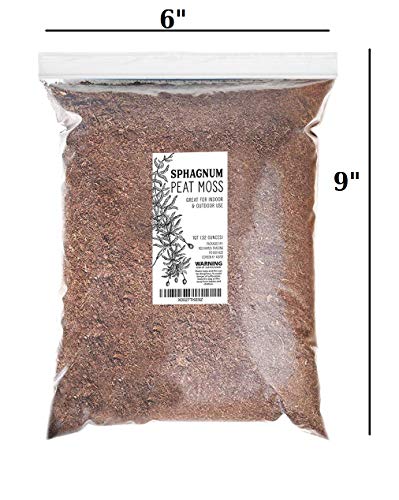 Natural Sphagnum Peat Moss (1 Quart), Gardening Soil additive and Carnivorous Plant Soil Media