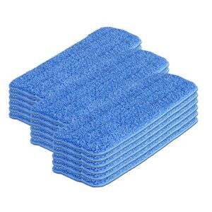 microfiber wholesale™ 18 inch microfiber mop pads - machine washable, reusable, refills & replacement wet mop heads compatible with any microfiber flat mop system (18 pack)