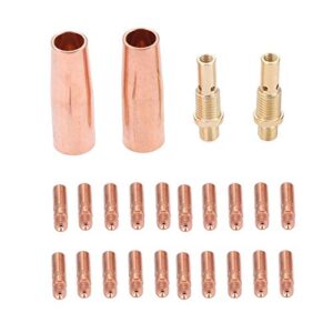 mig welding gun kit .030" replacement for lincoln magnum 100l tweco mini/#1: 20pcs contact tips 11-30 0.030" + 2pcs gas nozzles 21-50 1/2" + 2pcs 35-50 welding gas diffuser