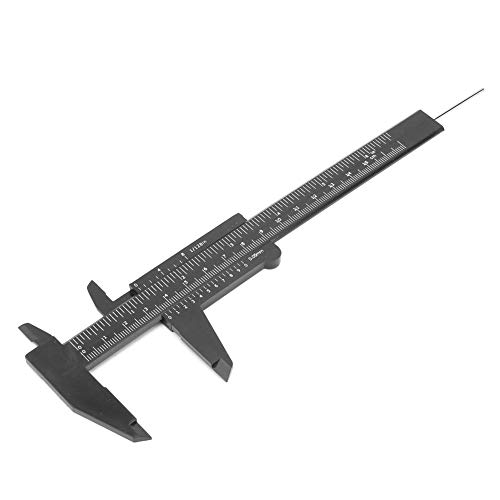 Plastic 150MM High Accuracy Double Rule Scale Durable Gauge Plastic Vernier Caliper Measuring Tool for Measurements(Black)