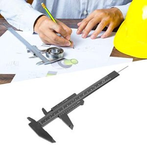 Plastic 150MM High Accuracy Double Rule Scale Durable Gauge Plastic Vernier Caliper Measuring Tool for Measurements(Black)