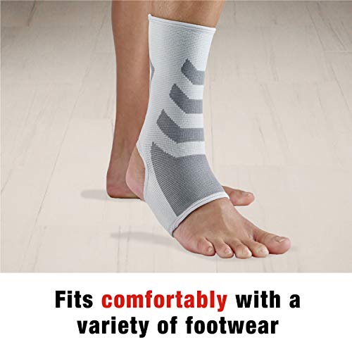 ACE Brand Compression Ankle Support, Large/Extra Large, Gray, 1/Pack