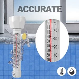 Kingsource Large Floating Pool Thermometer, Water Temperature Thermometers with String for Outdoor & Indoor Swimming Pools, Spas, Hot Tubs,Fish Ponds Thermometer Floating Easy Read