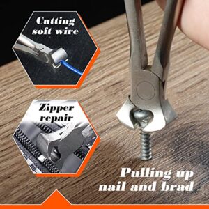 SPEEDWOX End Nippers Long Reach 5-1/2 Inch Mini End Cutting Pliers End Cutters Fine Precision Professional Wire Cutter for Jewelry Making Carpenter Construction Tools Nail Remover Mini Nippers