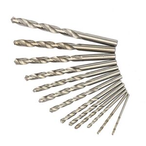 38pcs Twist High Speed Steel Drill Set Drilling Bit Metal Metric Tool 1-13mm, 118 Degree Split Point Angle, with Metal Case, HSS Drill Bit