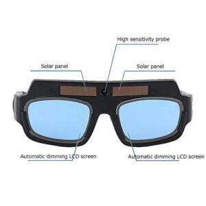 Solar Auto Darkening Welding Goggle Helmet Mask Safety Welding Glasses,Anti-Flog Anti-Glare Protective Goggles (2)