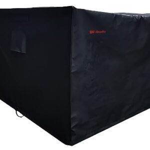 BBQ Coverpro Gas Fire Pit Cover Square - Premium Patio Outdoor Cover Durable and Waterproof,Fits for 30 inch,31 inch,32 inch Fire Pit/Table Cover,Black (Square 32" L x 32" W x 24" H)