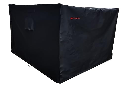 BBQ Coverpro Gas Fire Pit Cover Square - Premium Patio Outdoor Cover Durable and Waterproof,Fits for 30 inch,31 inch,32 inch Fire Pit/Table Cover,Black (Square 32" L x 32" W x 24" H)