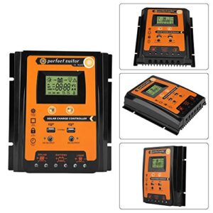 Solar Charge Controller, 12V/24V 30A50A MPPT Solar Panels Charge Controller Battery Regulator Dual USB LCD Display(70A) Mppt Solar Charge Controller 50A Mppt Mppt Charge Controller