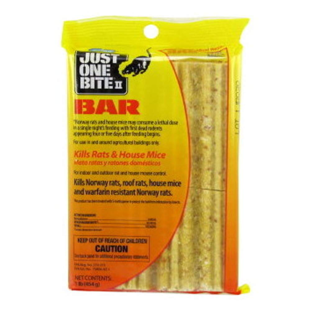 Just One Bite II 16 oz. Rodent Rat Bait Cake Blocks - (Pack of 8)