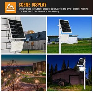 300W LED Solar Flood Lights,24000Lumens Street Flood Light Outdoor IP67 Waterproof with Remote Control Security Lighting for Yard, Garden, Gutter, Swimming Pool, Pathway, Basketball Court, Arena