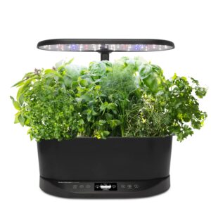 aerogarden bounty basic - indoor garden with led grow light, black