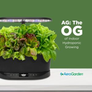 AeroGarden Bounty Basic - Indoor Garden with LED Grow Light, Black