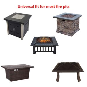 Saking Fire Pit Cover,50 inch Firepit Covers Square Gas Fireplace Fire Pit Table Cover for Propane Fire Pit- 50 X 50 X 25 inch