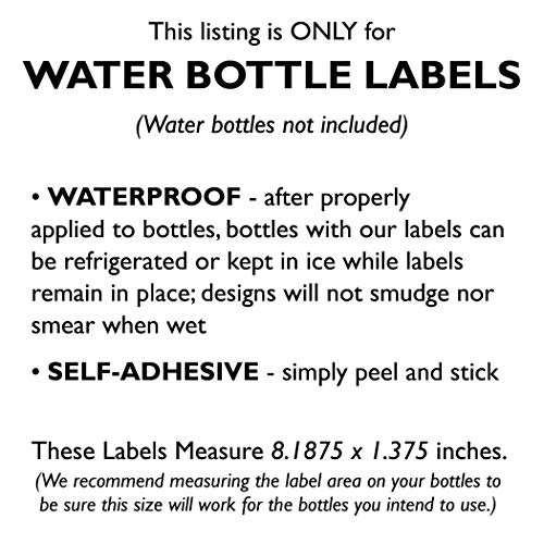 21 Wheels or Heels Waterproof Self-Adhesive Water Bottle Labels