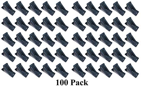 JSP Manufacturing Dark Grey Plastic Mini Roof Snow and Ice Guard - Multi-Quantity Pack | Prevent Sliding Snow Stop Buildup (100)