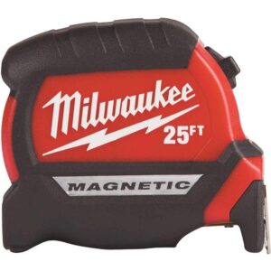 milwaukee electric tool 25ft compact magnetic tape mea