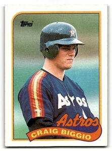 baseball mlb 1989 topps #49 craig biggio nm-mt rc rookie astros