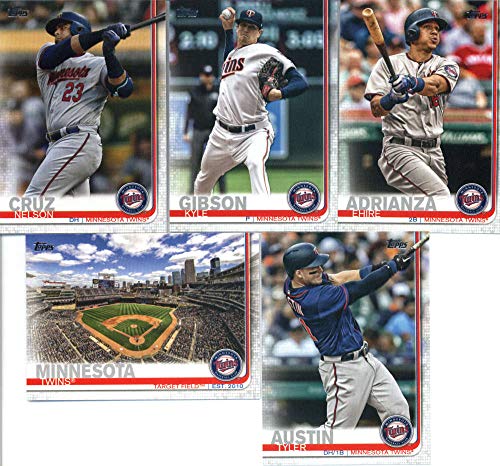 2019 Topps Complete (Series 1 & 2) Baseball Minnesota Twins Team Set of 25 Cards: Jake Odorizzi(#63), Jorge Polanco(#69), Miguel Sano(#116), Byron Buxton(#158), Kohl Stewart(#177), Addison Reed(#193), Eddie Rosario(#258), Mitch Garver(#277), Jose Berrios(