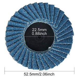 Titoe 30 PCS Flap Disc, 2 Inch T27 Zirconia Alumina Flat Flap Disc Grinding Sanding Sandpaper Wheels with 1/4 inch Holder, Includes 40/60/80 Grits