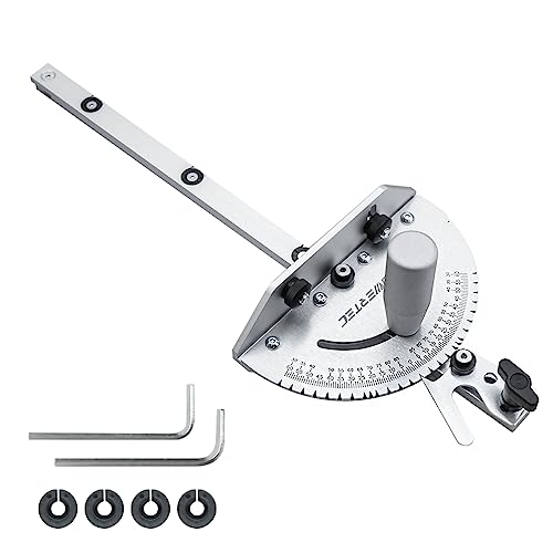 POWERTEC 71142 Universal Table Saw Miter Gauge Assembly/Miter Gauge with 27 Angle Stops