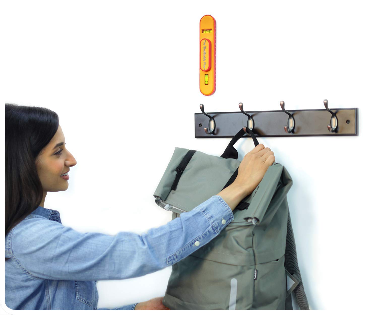 The StudBuddy Plus Magnetic Stud Finder and Level