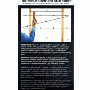 The StudBuddy Plus Magnetic Stud Finder and Level