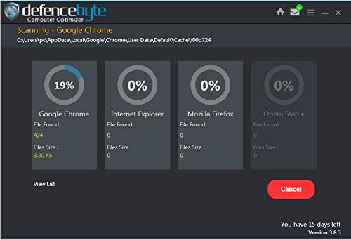 Defencebyte Computer Optimizer | Boost PC Speed | 1 Device | 1 Year Subscription | 2019 Ready | Activation code by Mail